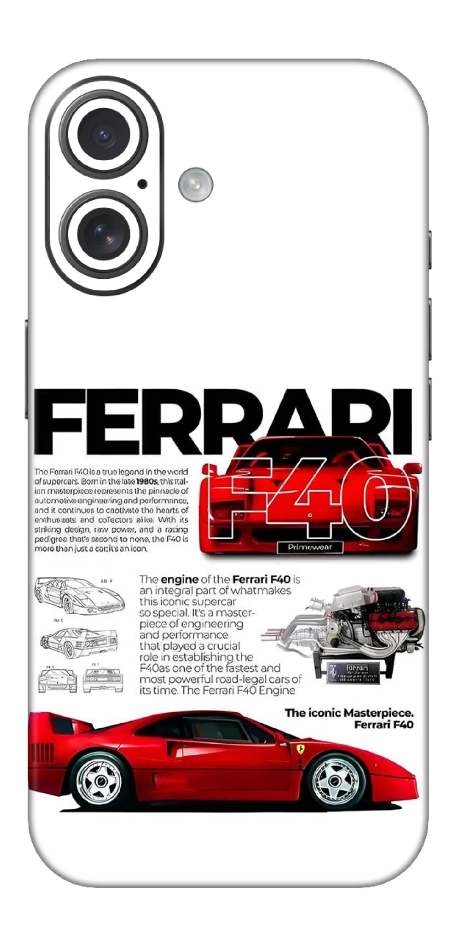 Sports Cars Mobile Skin (Ferrari F 40) - Cosmos Layers – Cosmos Layers